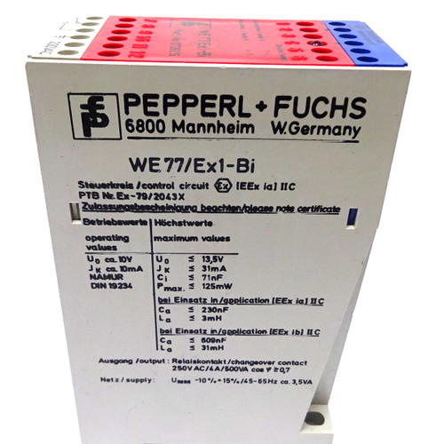 Switch Amplifier WE77/Ex1-Bi Pepperl+Fuchs 072625 *New* - Axxa - Motor ...